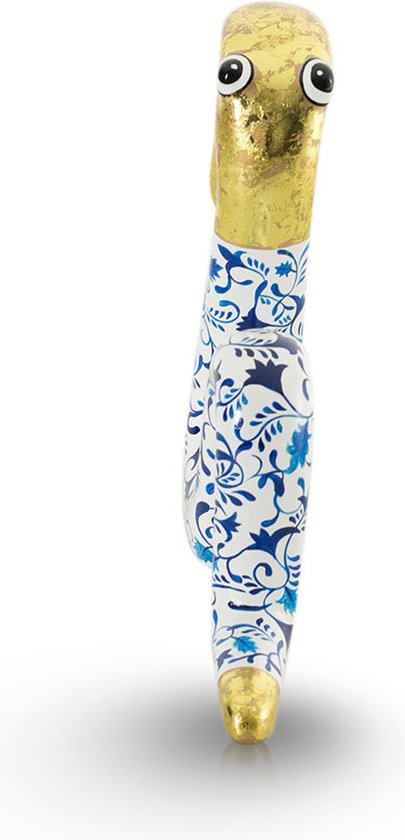 Deco object 'Moving snake' Niloc Pagen AR-NP060 Small Delfts blauw Goud ...