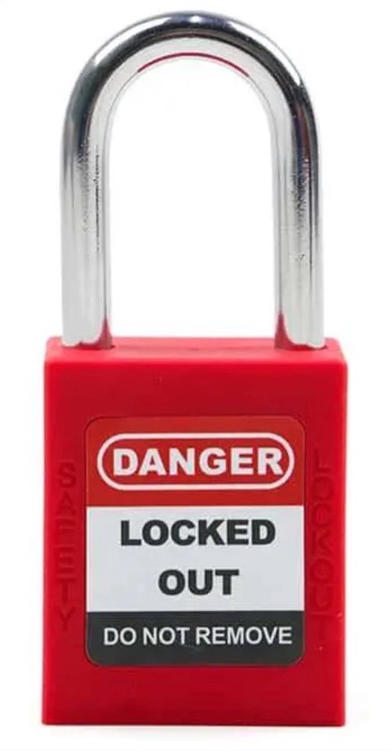 Boxus - Lockout veiligheidshangslot - Rood - Vasthoudende Sleutel ...