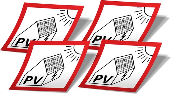 PV Sticker NEN1010 - Klein Formaat 30x30mm - 5 STUKS | bol