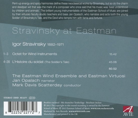 Eastman Wind Ensemble & Mark Scatterday - Stravinsky: Octet, L'Histoire ...