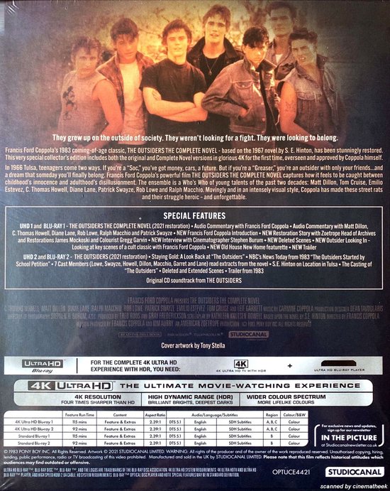 Outsiders - The Complete Novel, Onbekend | Dvd's | bol