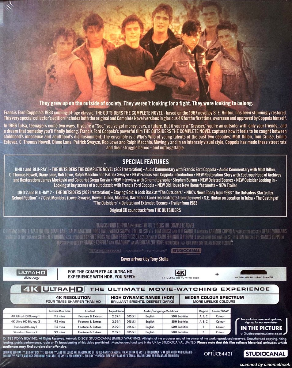 Outsiders - The Complete Novel, C. Thomas Howell | Dvd's | bol.