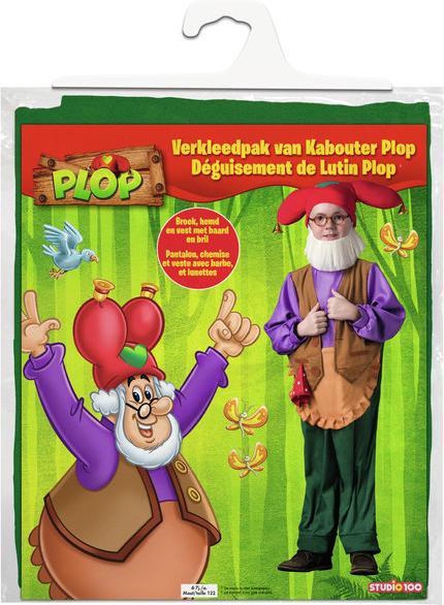 Kabouter Plop pak - verkleedpak 4-7 jaar + muts | bol.com