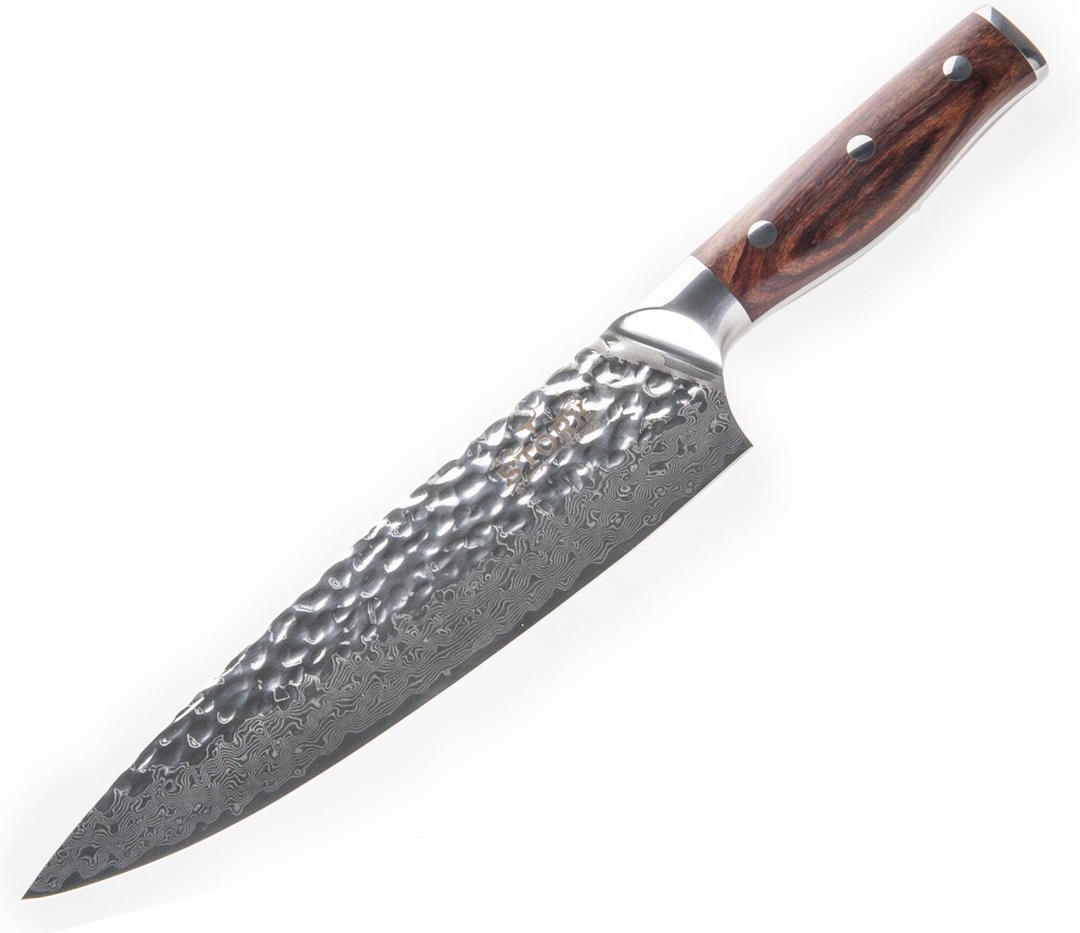 Damascus Mes - Ultra Sharp - Damast Mes - Koks Mes - Damast Staal ...