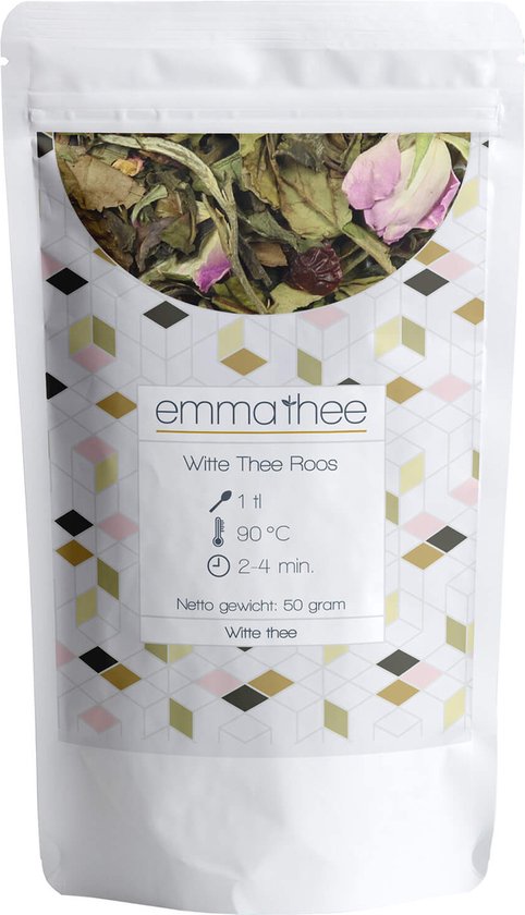 Witte Thee Roos - Witte Thee - Blend - Losse thee - 50 gram | bol.com