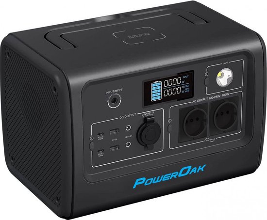 PowerOak EB70 716Wh LiFePO4 solar AC/DC generator energieopslag -2 ...