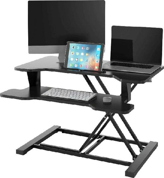Dakta® Verstelbaar bureau | Zit Sta Werkplek | Tafel | Verhoger ...
