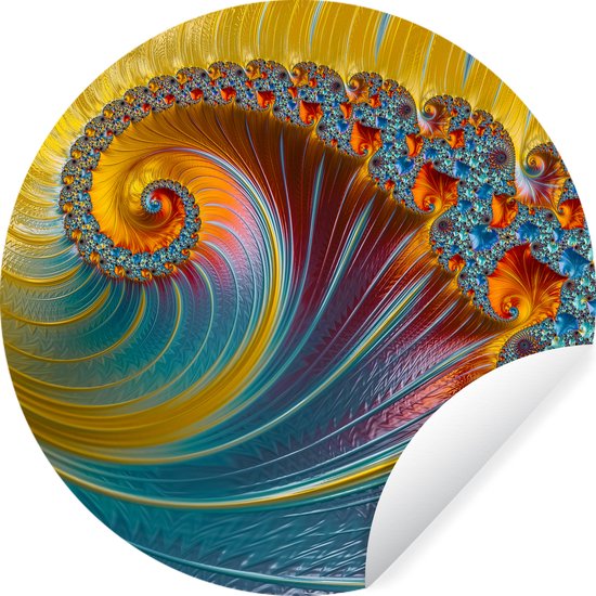 WallCircle - Muurstickers - Behangcirkel - Abstract - Schelp - Kleur ...