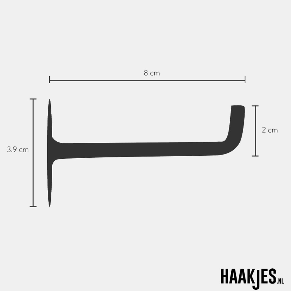 Lange haak - Zwart - Vintage - Kapstokhaak - Kledinghaak - Jashaak ...