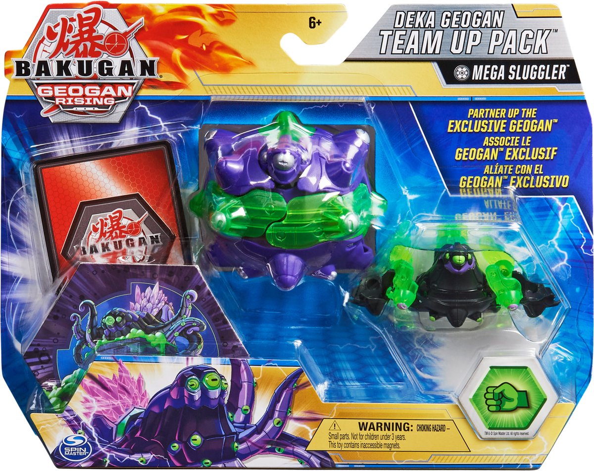 Bakugan Geogan Rising, Deka Geogan Team Up-pack met Mega Slugger ...