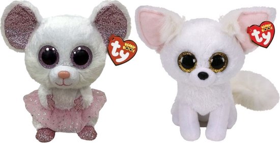 Ty - Knuffel - Beanie Buddy - Nina Mouse & Phoenix Fox | bol.com