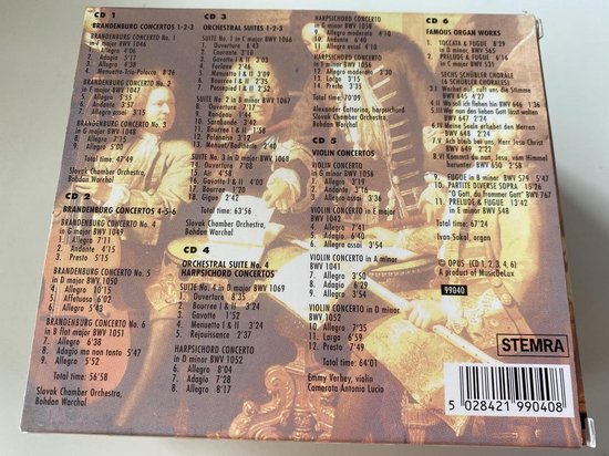 CD box; Johann Sebastián Bach; de meesterwerken, Johann Sebastian Bach ...