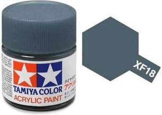 Tamiya Hobbyverf Acrylverf - XF-18 Medium Blue - Matt - Acryl - 23ml ...