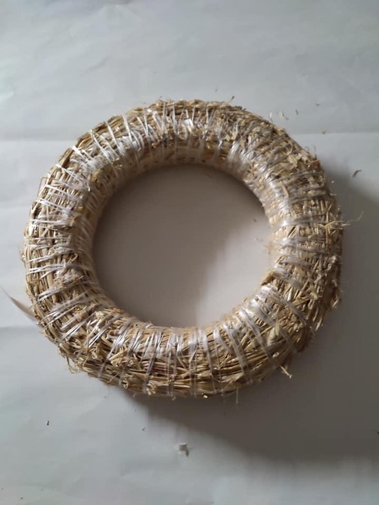 strokrans 4 stuks feestdagen kransen 26 bij 30 cm rond bruin stro bloemstukken | bol