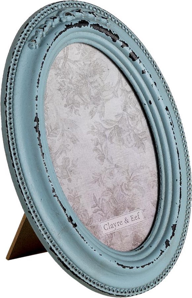 Clayre & Eef Fotolijst 10x14 cm Groen MDF Ovaal Fotokader Wissellijst Foto Frame | bol.com