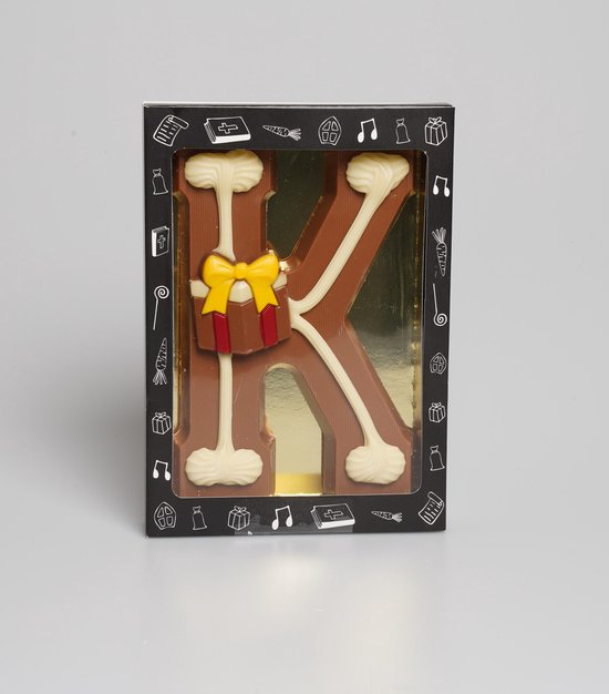 Luxe Gedecoreerde Melk Chocolade Letter K - 16 x 240 Gram | bol.com