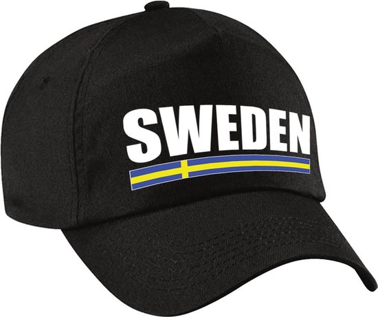 Sweden supporters pet zwart voor jongens en meisjes - kinderenpetten ...