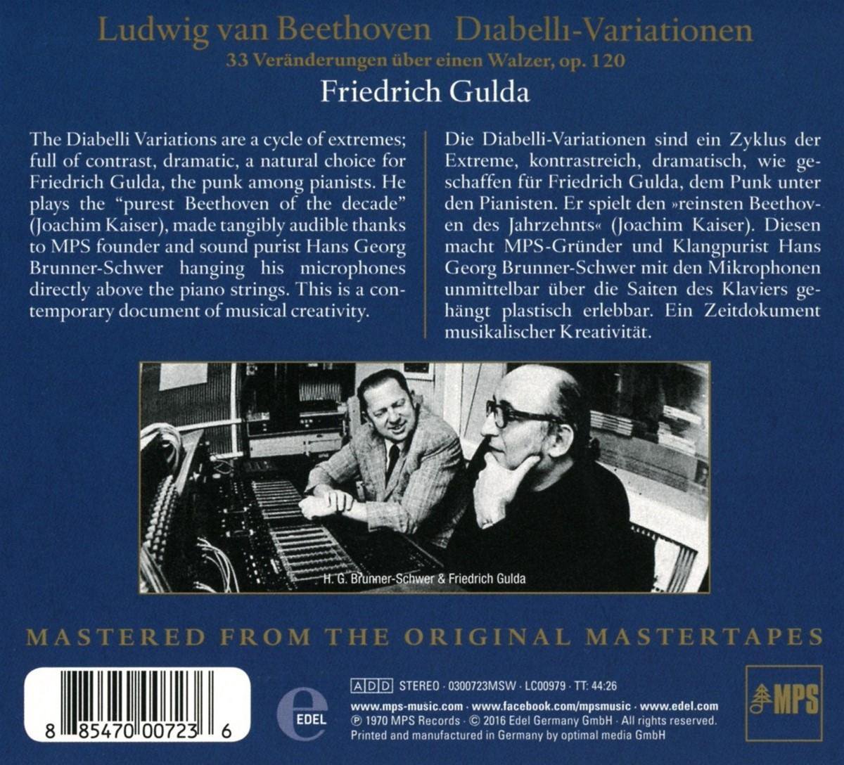 Friedrich Gulda - Ludwig Van Beethoven: Diabelli Variationen (CD ...