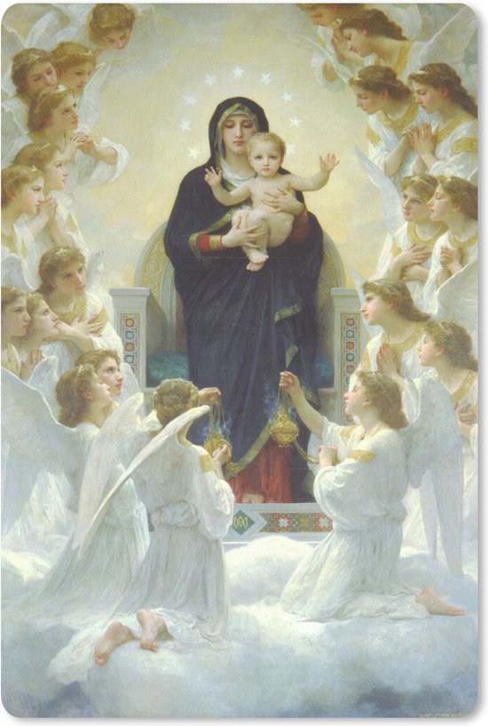 Muismat - Mousepad - Maagd met engelen - schilderij van William-Adolphe ...