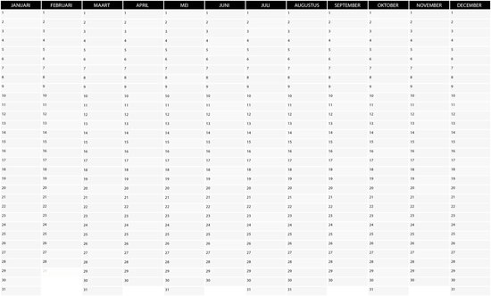 Jaarplanner XL. 1200 x 840 mm (A0) | bol.com