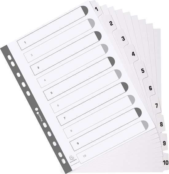 25 x Bedrukte tabbladen karton 160g - geplastificeerde tabs - 10 tabs ...
