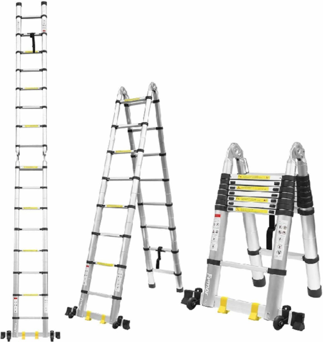 FLY-Telescoopladder 5M - Opvouwbare Ladder – Knikbare Telescopische ...