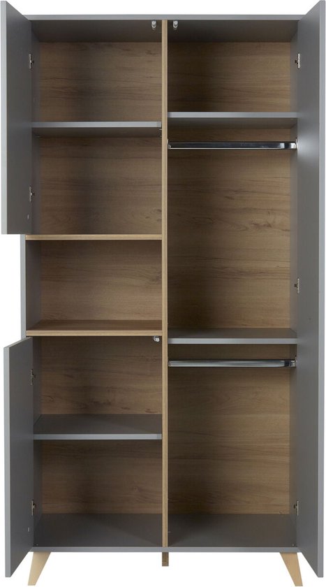 Quax Loft 3-Deurskast - Grey | bol.com