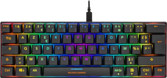 Deltaco DK430 Gaming Toetsenbord -Mechanisch - 60% - Red Switches - RGB ...