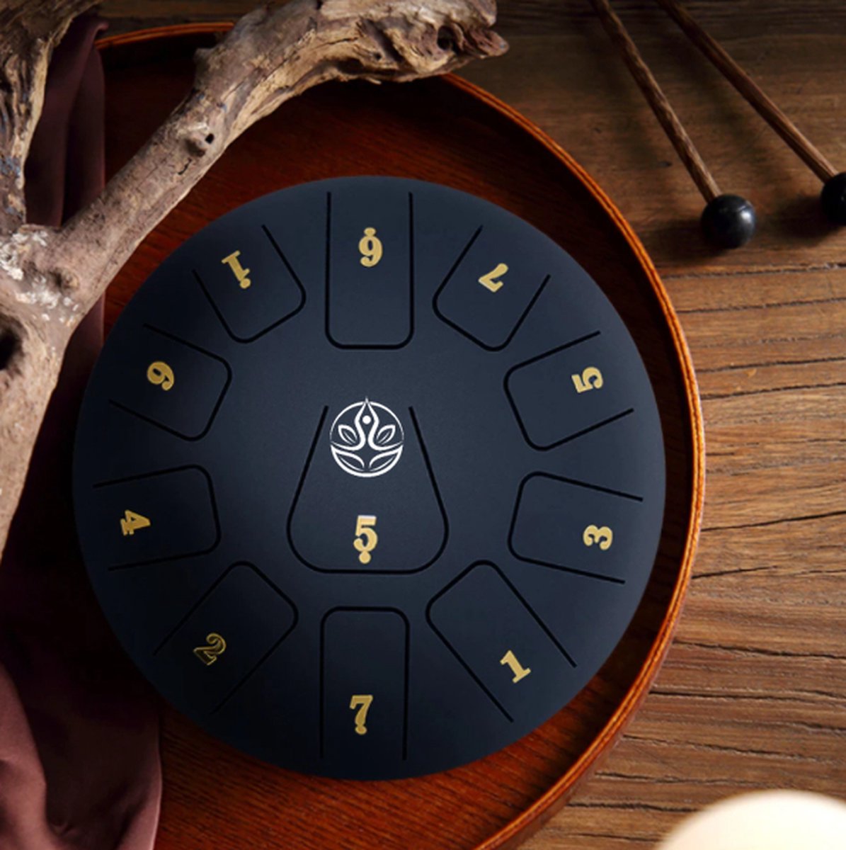 Durani Handpan 20 cm Blauw – Tongue drum – Klankschaal – 11 noten ...
