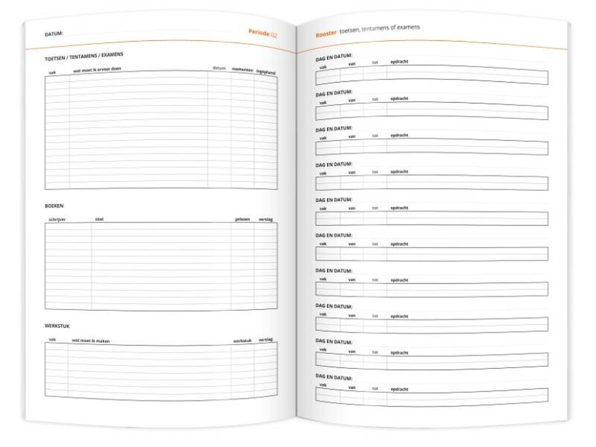 1blik toetsen / tentamen / examen planner | bol.com