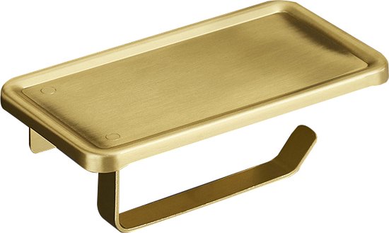 WC rolhouder goud -Toiletrolhouder met Oplegplankje- Toiletrolhouder ...