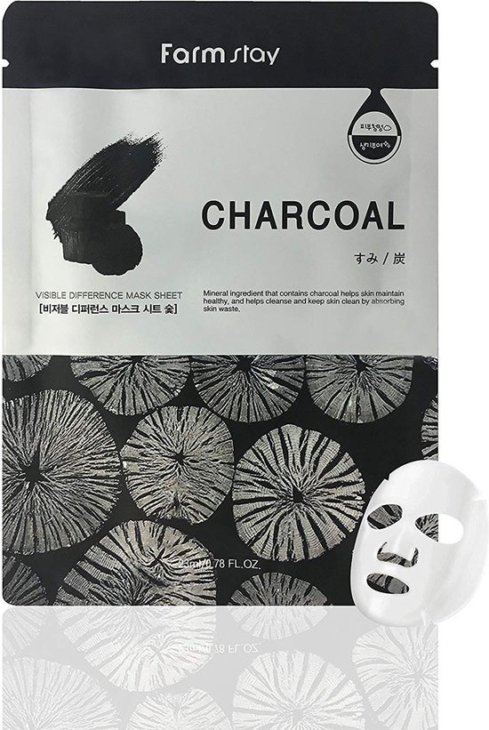 Farm Stay - Charcoal Sheet Mask - Visible Difference Mask Sheet | bol.com