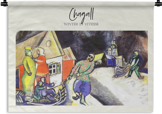Wandkleed - Wanddoek - Winter in Vitebsk - Marc Chagall - Kunst ...