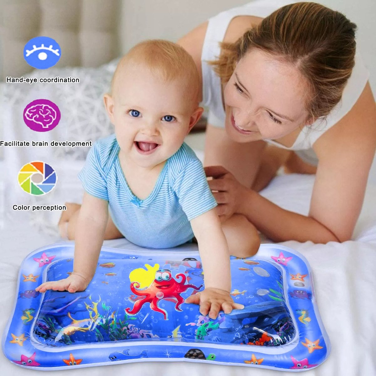 Nuvance - Waterspeelmat - Opblaasbaar - Watermat Baby - Speelmat ...