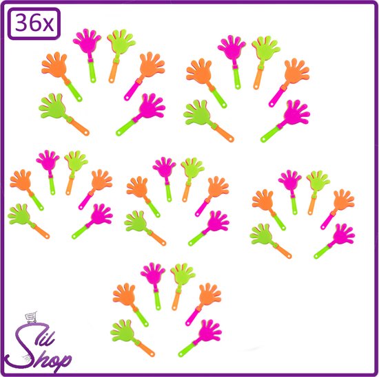 36x Minihandklappers 9,5 x 4,5 cm - Speelgoed Kinderen Geluid Handen ...