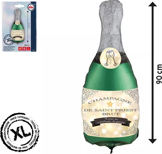 Tib Folieballon champagne fles Chateau Celebration 90cm | bol.com