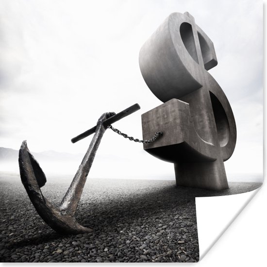 Affiche Anker sur un signe dollar 100x100 cm - Tirage photo sur Poster ...