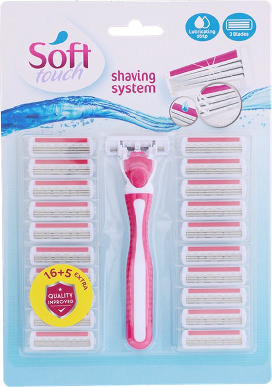 Soft touch scheermes - 21 Extra mesjes - Scheermes - Scheermes voor ...