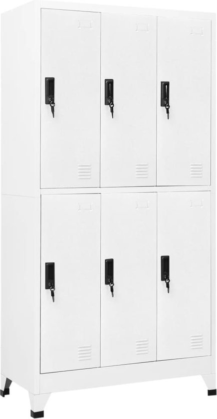 VidaLife Lockerkast 90x45x180 cm staal wit | bol.com