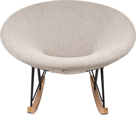 Quax Rocking Adult O Chair De Luxe - Sand Grey | bol