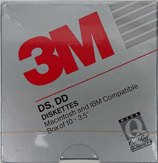 3M Double Density 3.5 inch diskettes 1.0 MB DS, DD | bol