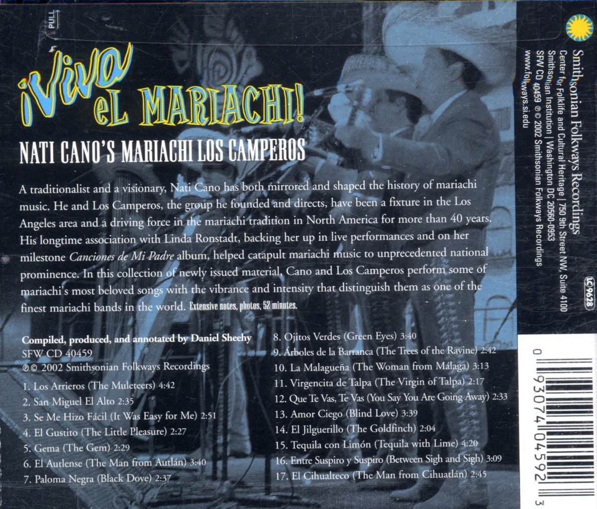 Nati Cano's Mariachi Los Camperos - Viva El Mariachi (CD), Nati Cano'S ...