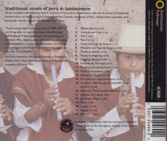 Various Artists - Traditional Music of Peru 4: Lambayeque (CD), various artists | Muziek | bol