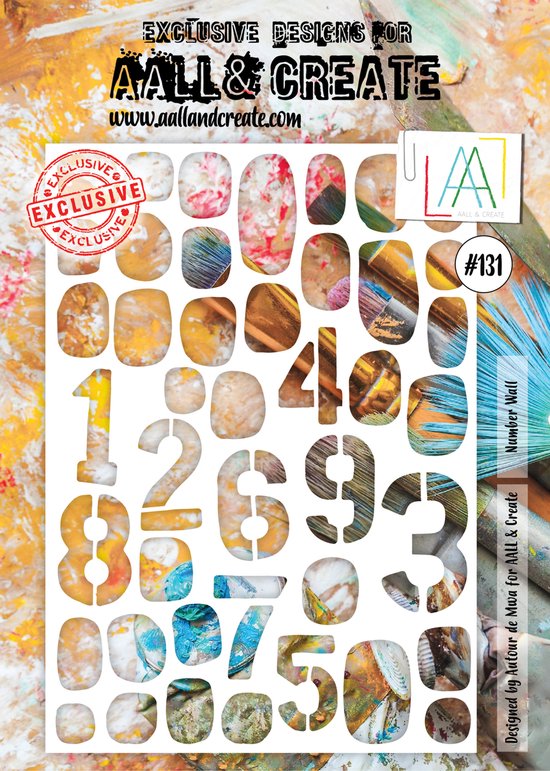 AALL & Create Stencil Number Wall AALL-PC-131 A4 | bol.com