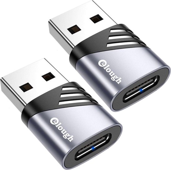 AdroitGoods 2x USB-A naar USB-C Adapter - USB 3.1 - Converter ...