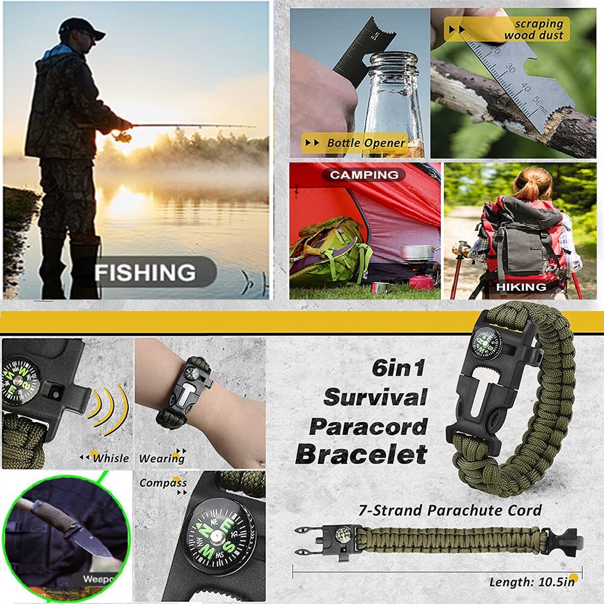 12 in 1 outdoor survival kit - Survival set - inclusief Opbergdoos ...
