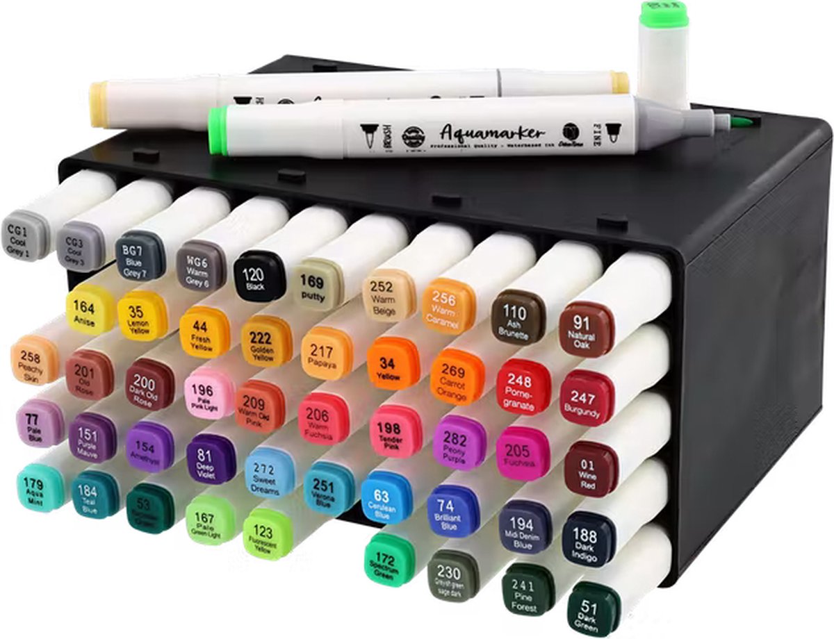 Decotime - Aquamarkers 50 stuks - Hoge kwaliteit markers - Waterstiften ...