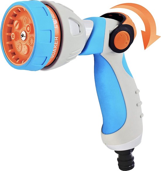 GRÜNTEK Metalen tuinsproeier met 7 sproeiers, multifunctionele ...