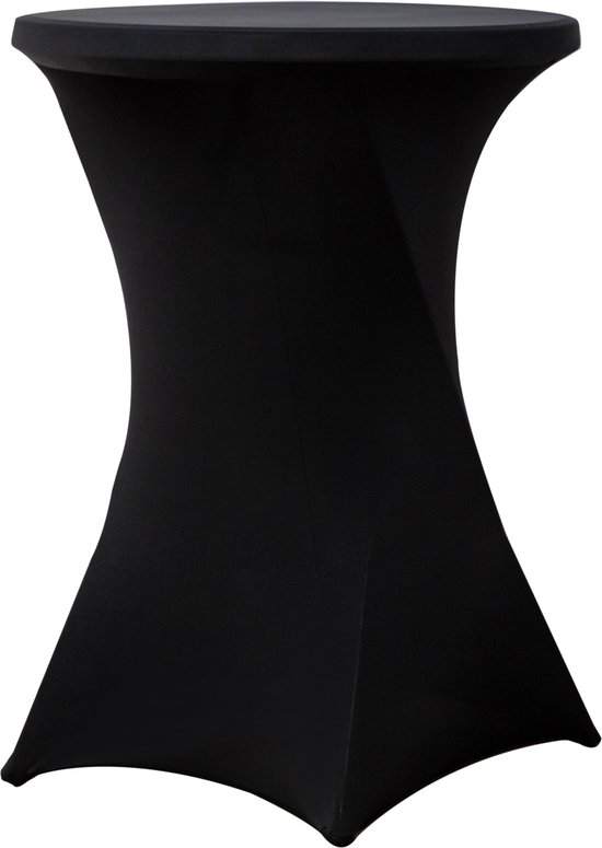 Statafelrok zwart 80 cm - partytafel - Alora tafelrok voor statafel - Statafelhoes -... | bol