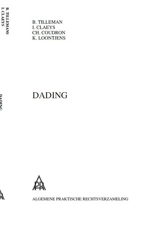 Dading | 9789055835423 | B. / Claeys Tilleman | Boeken | bol.com
